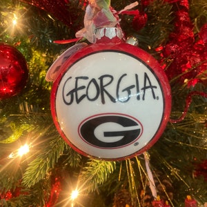 Personalized Georgia Bulldogs Christmas Ornament,georgia Football ...