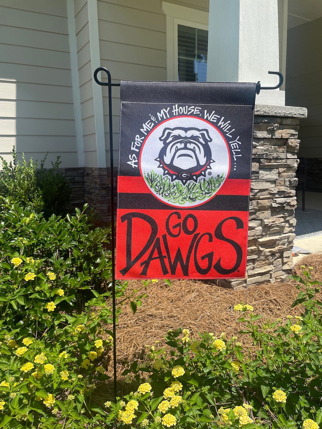 Georgia Bulldog Garden Flag,georgia Football Flag,dawgs Flag,uga,double ...