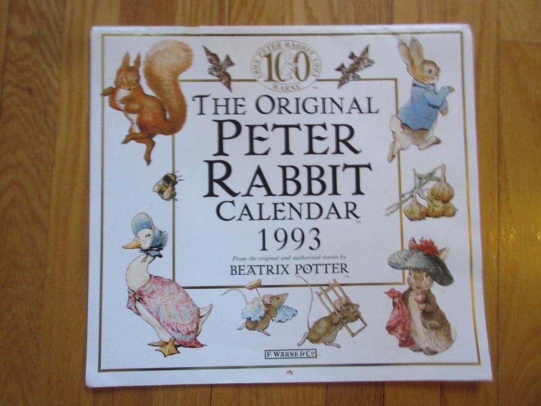 1993 Centennial Peter Rabbit Calendar - Etsy