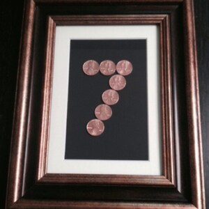 Copper Coin 7 Year Anniversary Gift Framed 7 Configuration - Etsy
