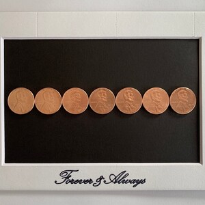 Copper Coin 7 Year Anniversary Gift - NO FRAME - Etsy