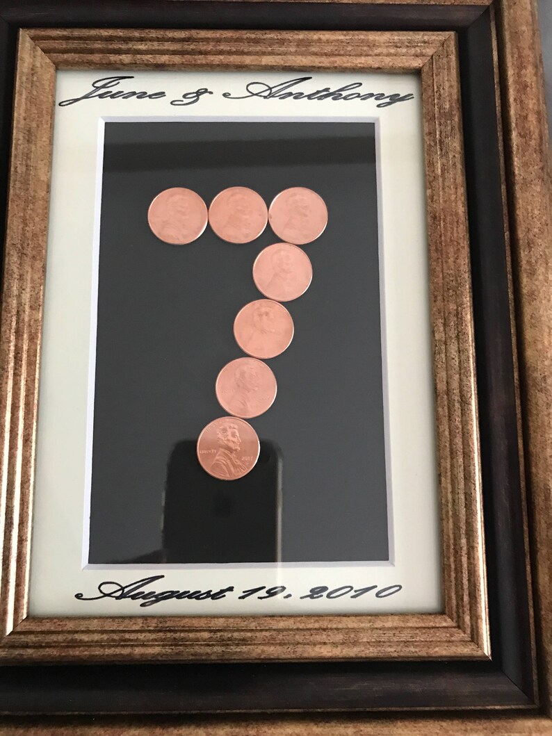 Copper Coin 7 Year Anniversary Gift | Etsy