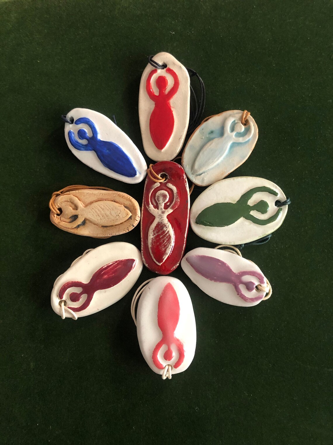 Goddess Sacred Symbol Ceramic Necklaces Free Shipping - Etsy