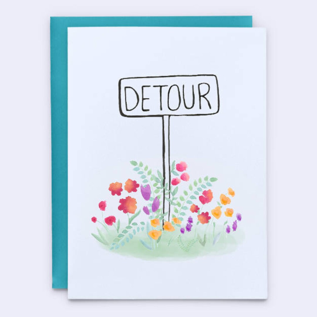 Detour Encouragement Card, Signs of Life - Etsy