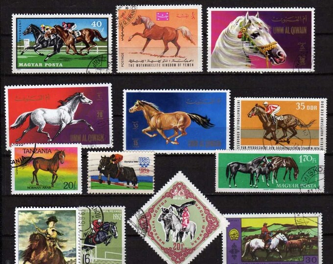 Horse Stamps Horse Postage Stamps Horses Horses Postage - Etsy