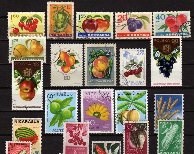 Lot Fruit Stampsvegetable Stampspostage Stampsstamp - Etsy