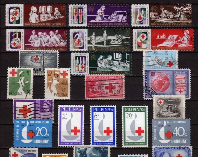 Red Cross Stamps, Red Cross Postage Stamps, Stamps, Postage Stamps ...