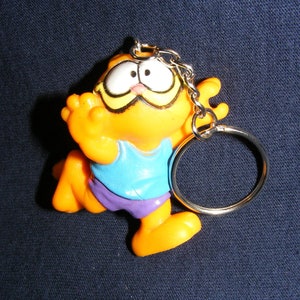Garfield Keychain, Garfied, Minor Wear, Cartoon Keychain, Garfield ...