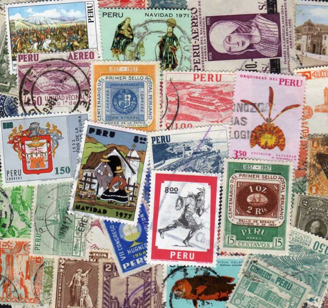 PERU Stamps40 Diff Peru Postage Stamps Peruvian Postage | Etsy