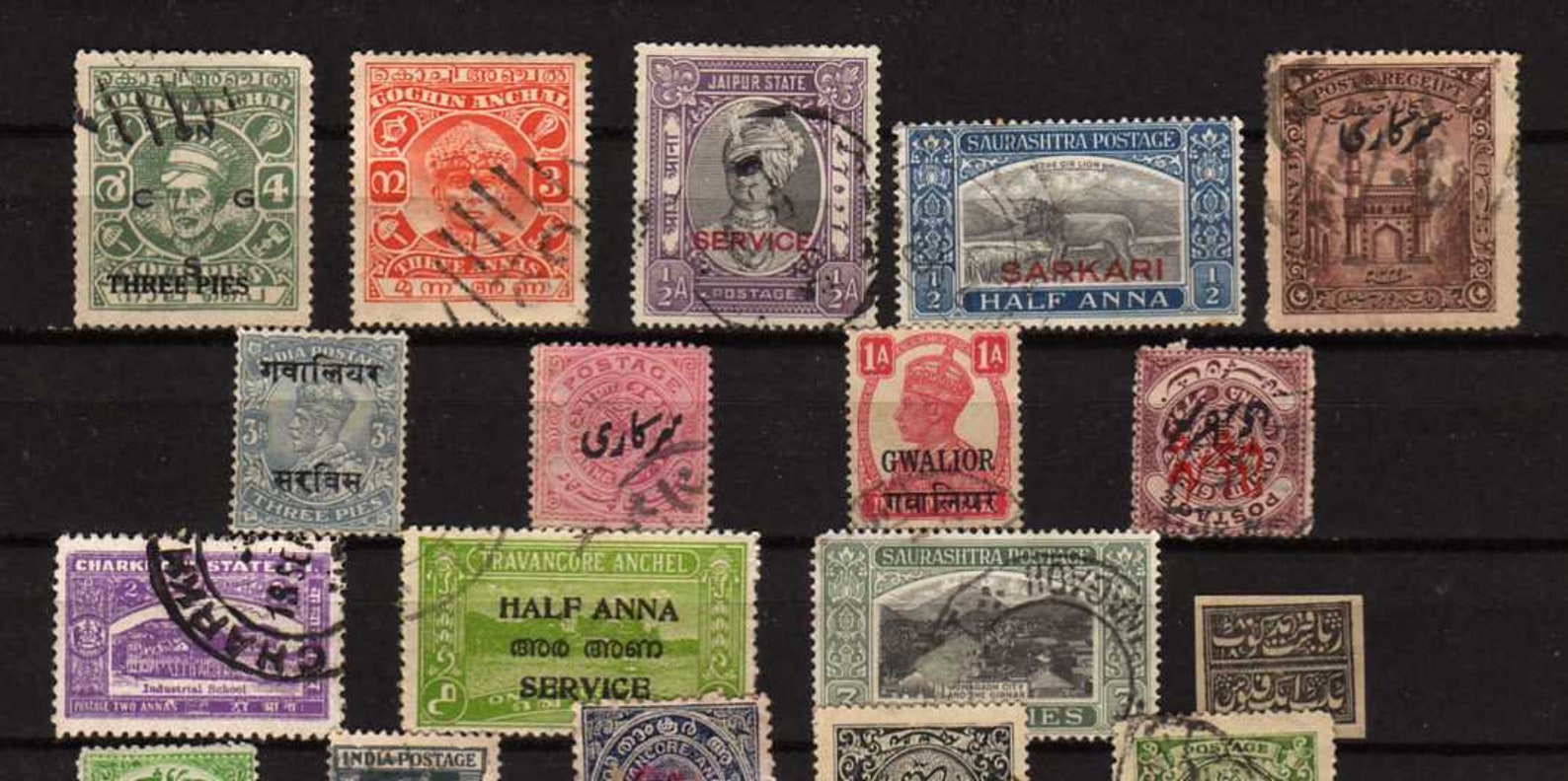 India Stamps India Postage Stamps Indian States Postage | Etsy