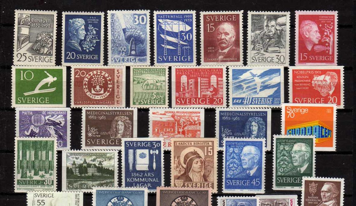 Sweden Stamps, Unused Stamps, NH, Some Sets, Stamps , Vintage Sweden ...
