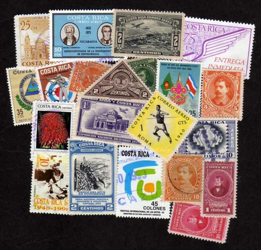 Costa Rica Stamps,20 Diff, Costa Rica Postage Stamps, Stamps, Stamp ...