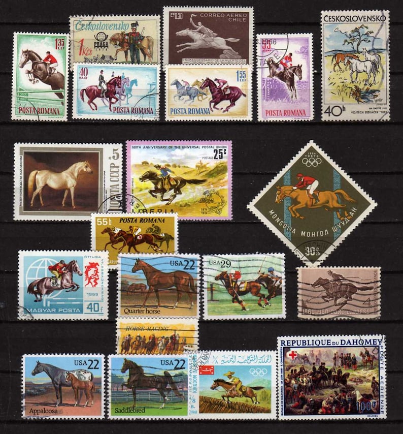 Horse Stamps Horse Postage Stamps Horses Horses Postage | Etsy