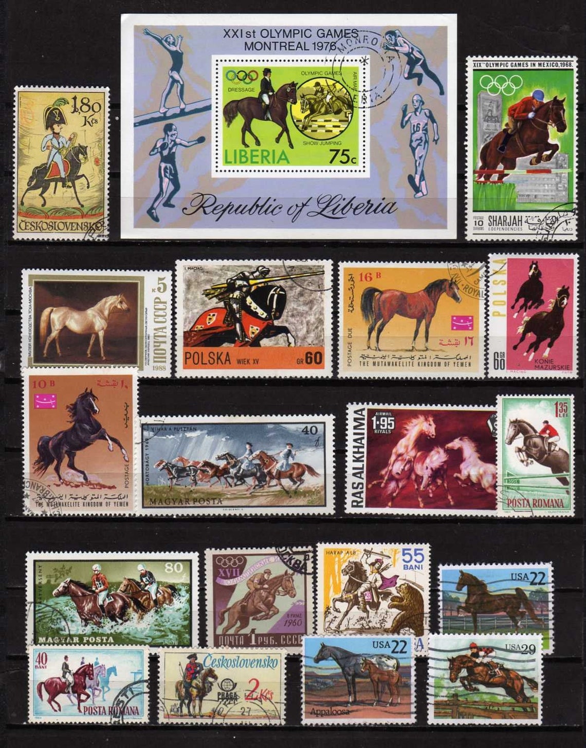 Horse Stamps Horse Postage Stamps Horses Horses Postage | Etsy