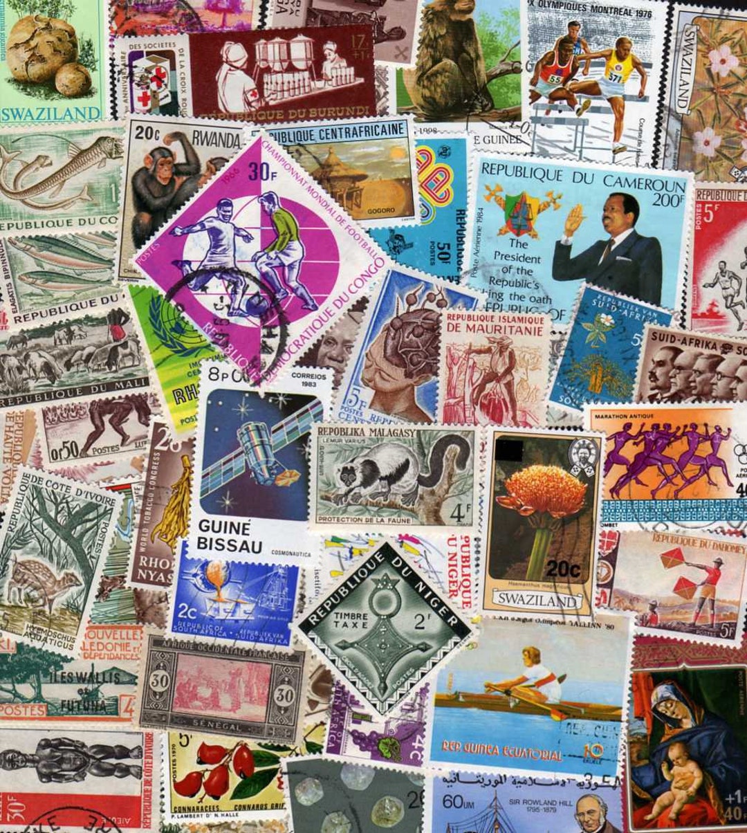 Africa Stamps 50 Diff Africa Postage Stamps African - Etsy