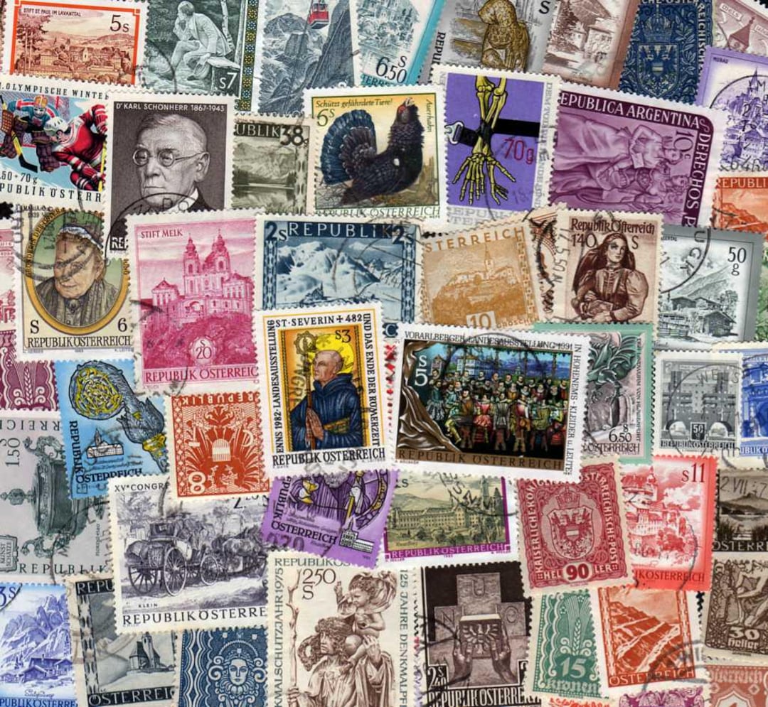 Austria Stamps,50 Diff, Austria Postage Stamps, Austrian Stamps ...