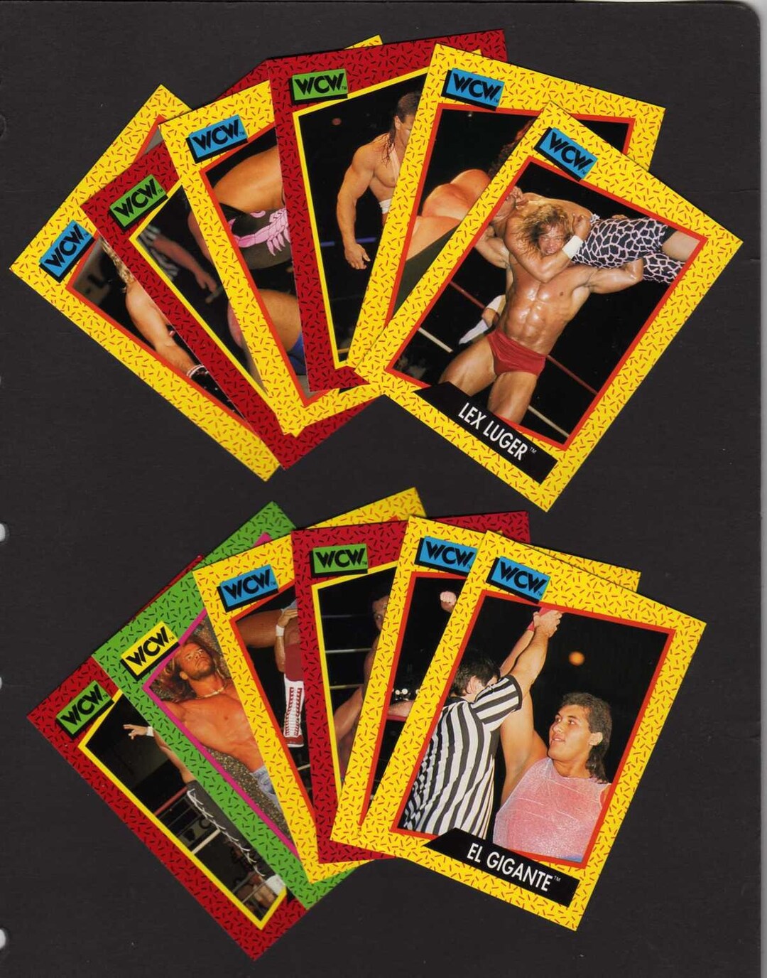 Lot 12 WCW Trading Cards, WCW, Wrestling Cards, Wrestlers,sting,lex ...
