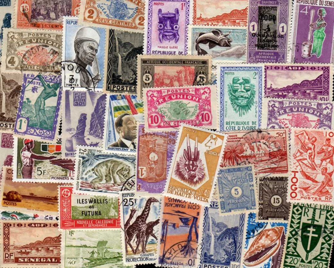 France Stamps,40 Diff, French Colonies Stamps, French Stamps,france Postage Stamps, French ...