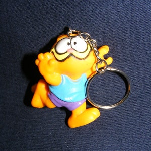 Garfield Keychain, Garfied, Minor Wear, Cartoon Keychain, Garfield ...