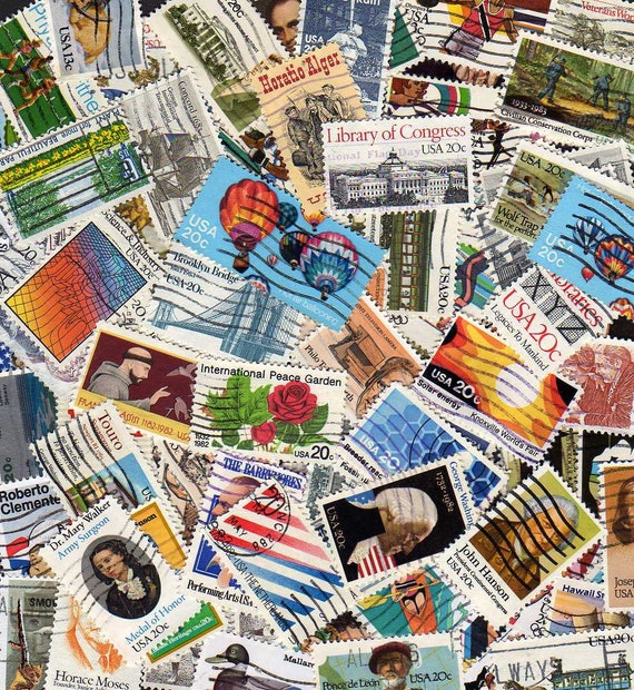 US Stamps 100 Diff All Large us Postage Stamps Postage | Etsy