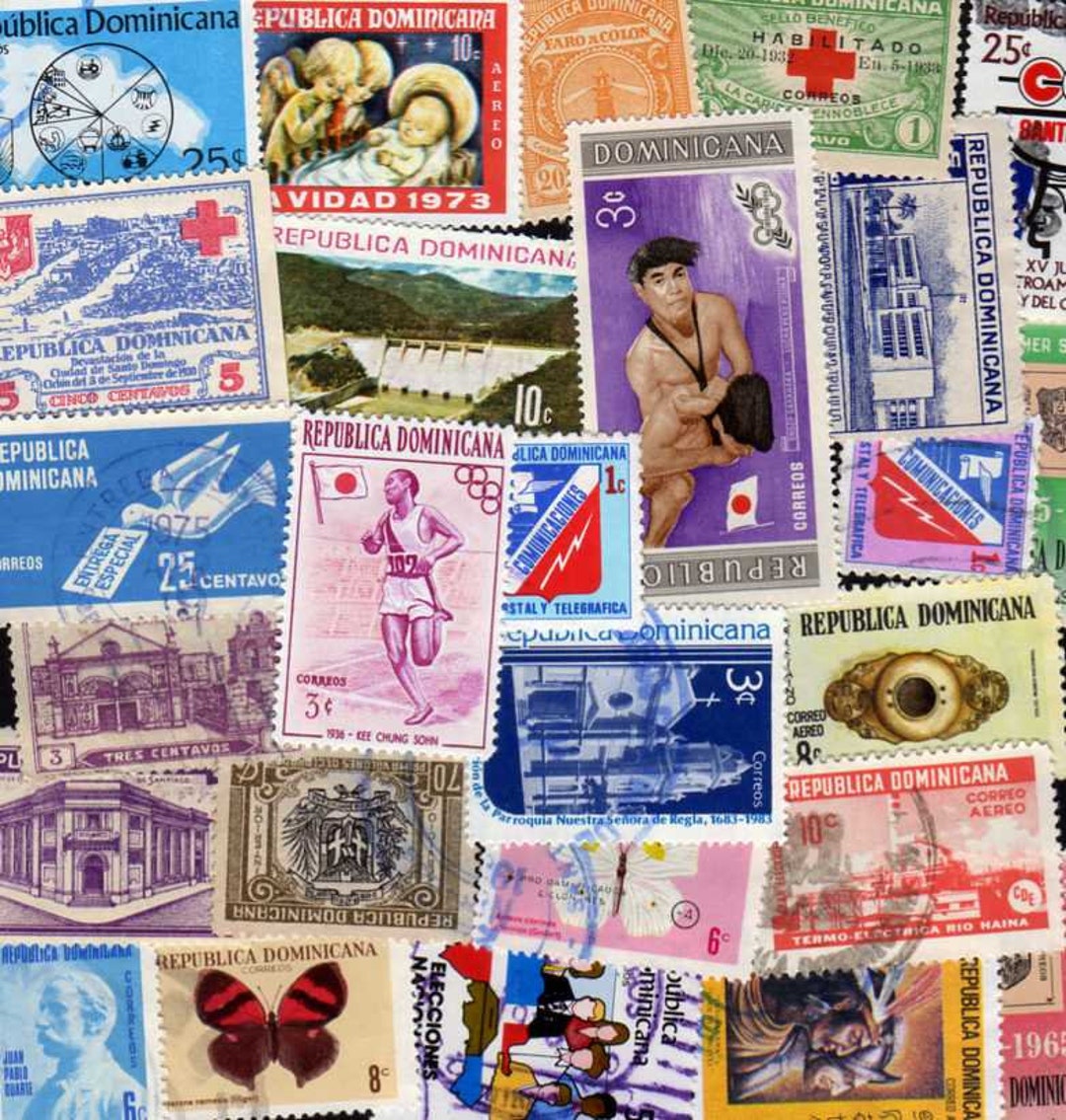 Dominican Republic Stamps 25 Diff Dominican Republic Postage - Etsy
