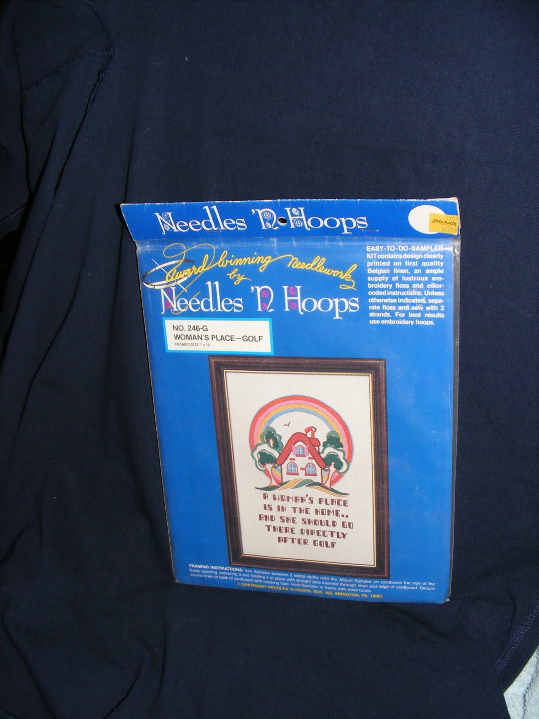 Needles N Hoops Sampler, Sealed Package, Cross Stitch Pattern, Stamped ...