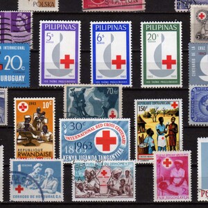 Red Cross Stamps Red Cross Postage Stamps Stamps Postage - Etsy