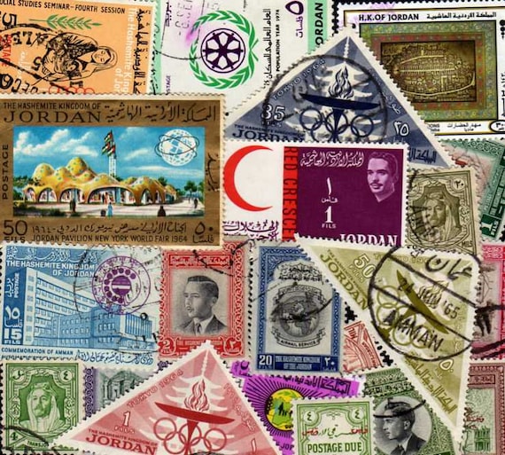 Jordan Stamps 20 Diff. Jordan Postage Stamps Jordanian - Etsy Ireland