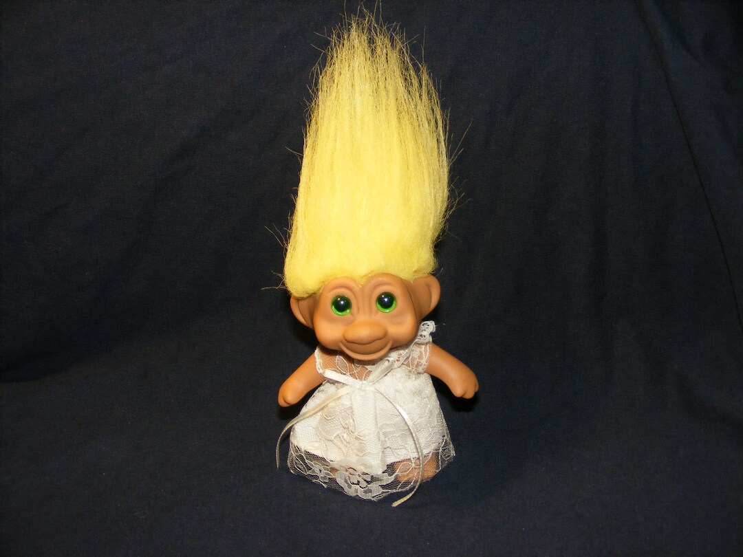 Wedding Bride Troll Doll, Troll, Bride Troll, Vintage Troll Doll ...