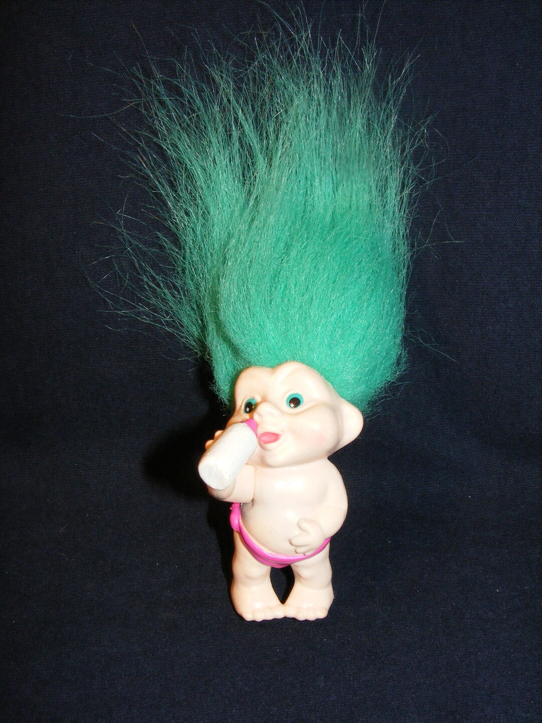 Baby Magic Troll Figure, Applause, Green Hair, Vintage Troll Doll, Cute ...