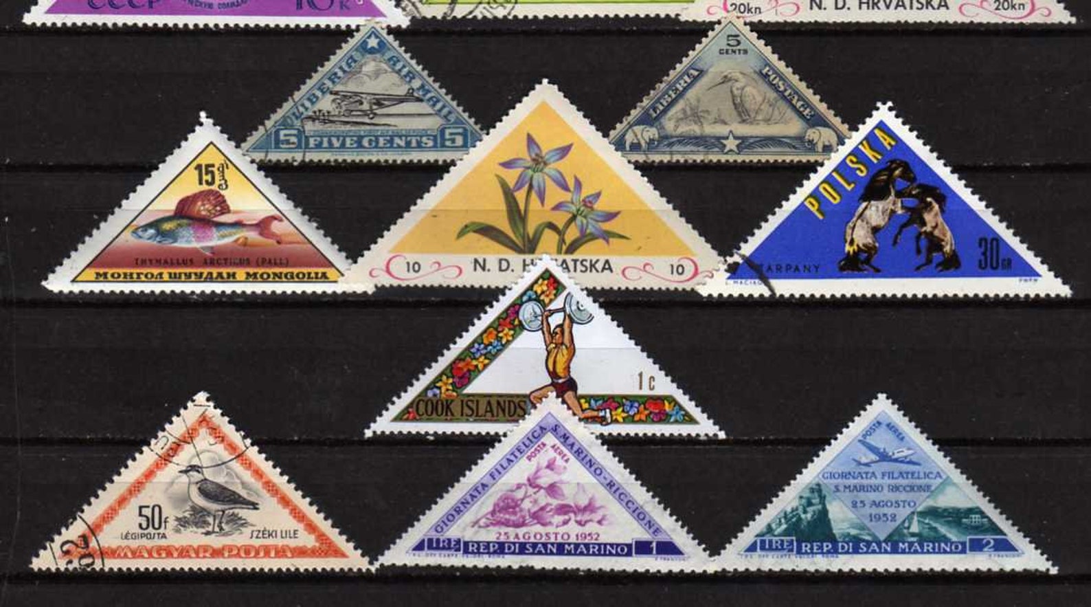 Triangular Stamps Triangle Stamps Triangle Postage Stamps - Etsy