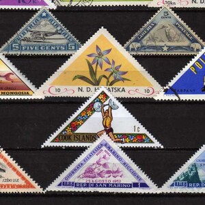 Triangular Stamps Triangle Stamps Triangle Postage Stamps - Etsy