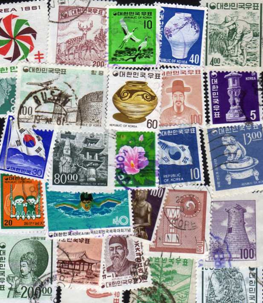 South Korea Stamps, 25 Diff, Korean Stamps, Postage Stamps, Stamps ...