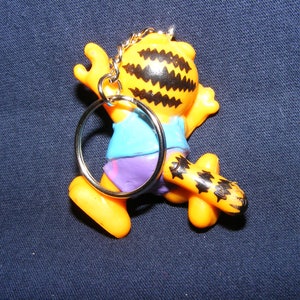 Garfield Keychain, Garfied, Minor Wear, Cartoon Keychain, Garfield ...