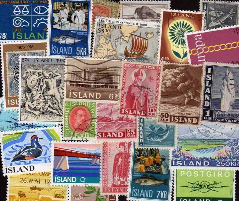 Iceland Stamps, 25 Diff, Iceland Postage Stamps, Iceland, Stamps ...
