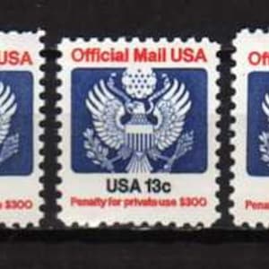 US Official Mail Stamps, Unused, Us Stamps, Us Vintage Stamps, Stamps ...