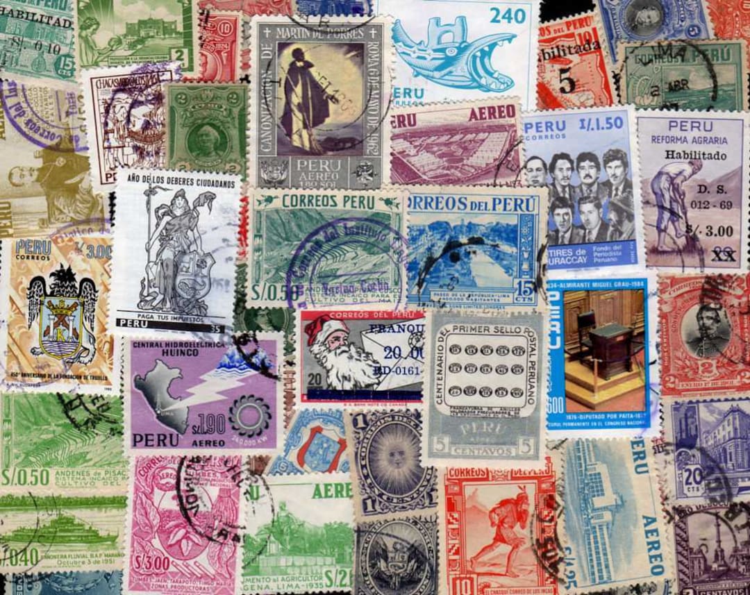 PERU Stamps40 Diff Peru Postage Stamps Peruvian Postage - Etsy