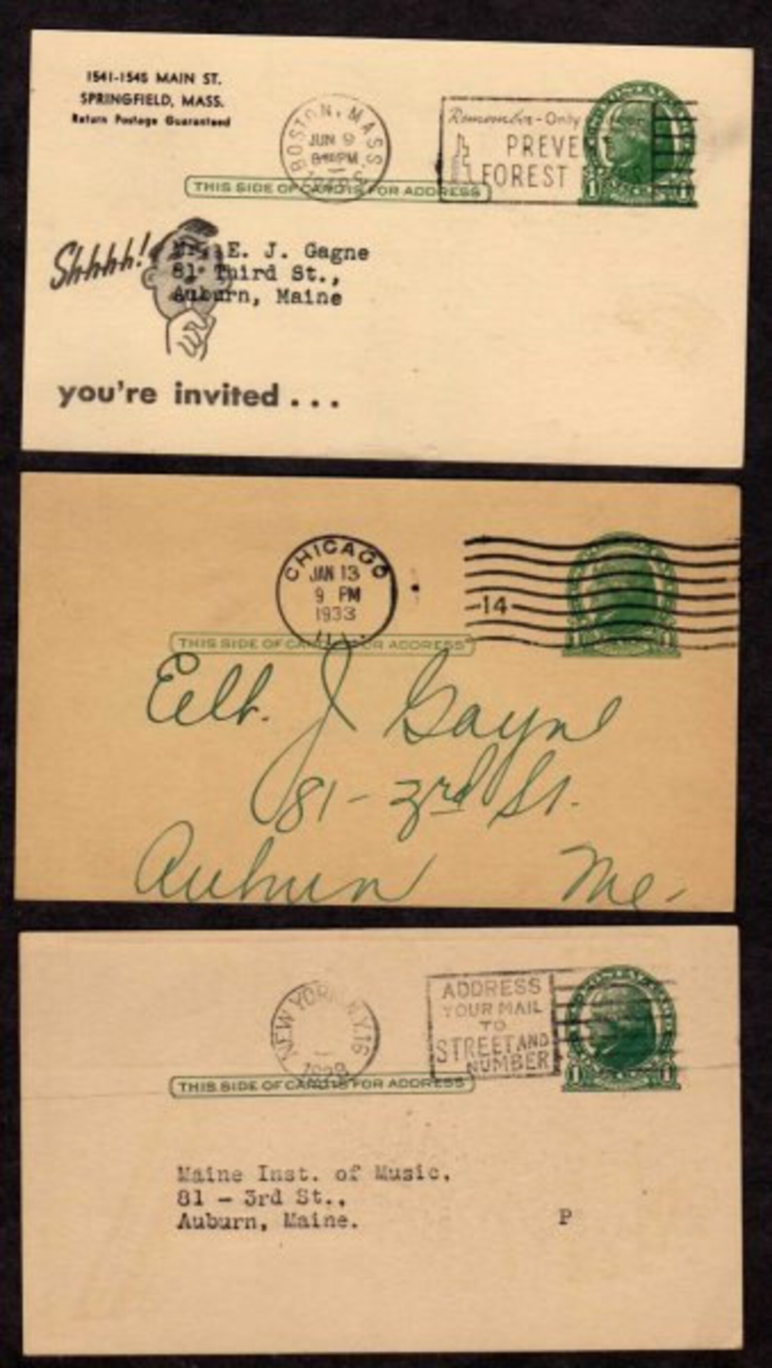 3 US Postal Cards United States Postal Cards Advertising - Etsy