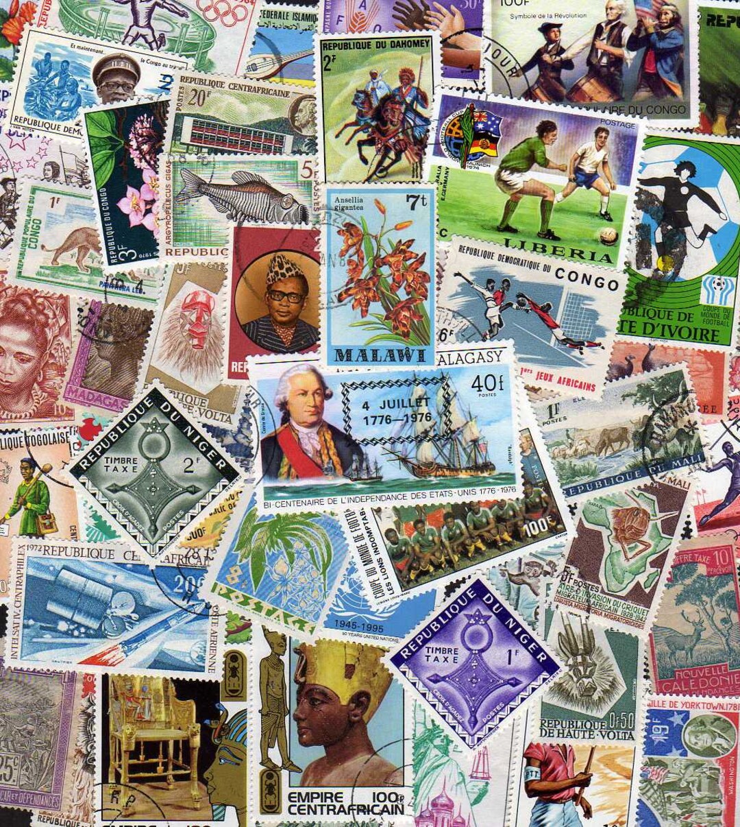 Africa Stamps 50 Diff Africa Postage Stamps African - Etsy