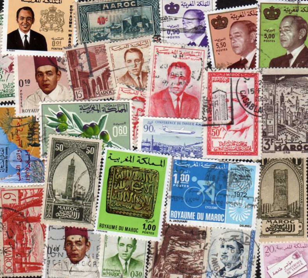 Lot 25 Diff. Morocco Stamps Maroc Morocco Postage Stamps - Etsy