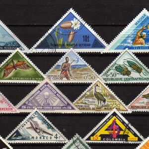 Triangular Stamps, Triangle Stamps, Triangle Postage Stamps, Triangular ...
