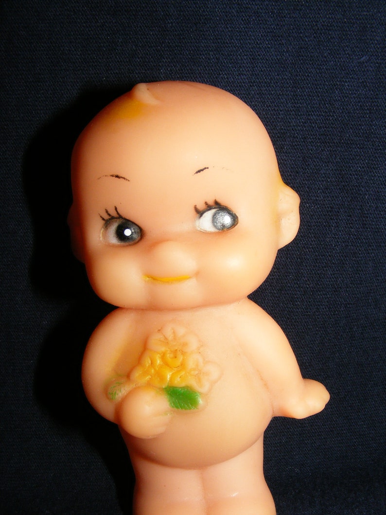 Kewpie Doll Kewpie Doll Holding Flowers Kewpie Soft Rubber - Etsy