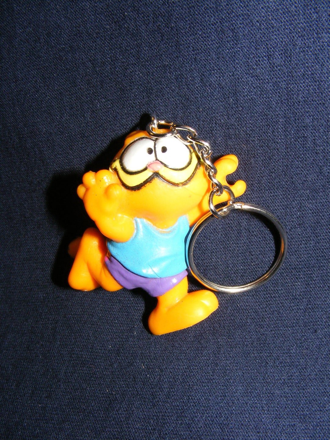 Garfield Keychain, Garfied, Minor Wear, Cartoon Keychain, Garfield ...