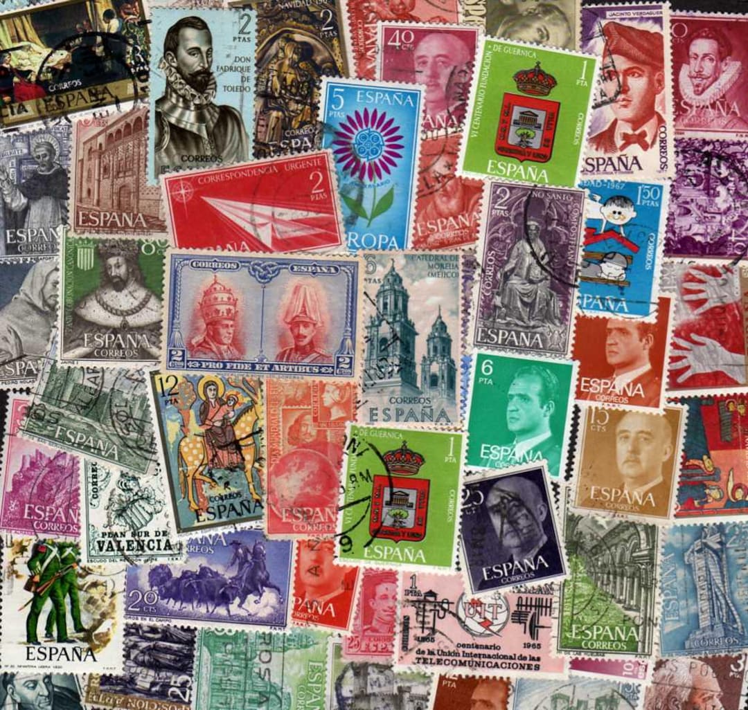Spain Stamps,50 Diff, Spain Postage Stamps, Spanish Stamps, Spanish ...
