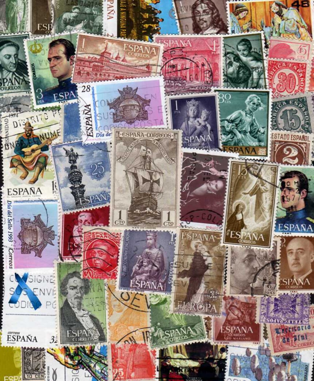 Spain Stamps50 Diff Spain Postage Stamps Spanish Stamps - Etsy