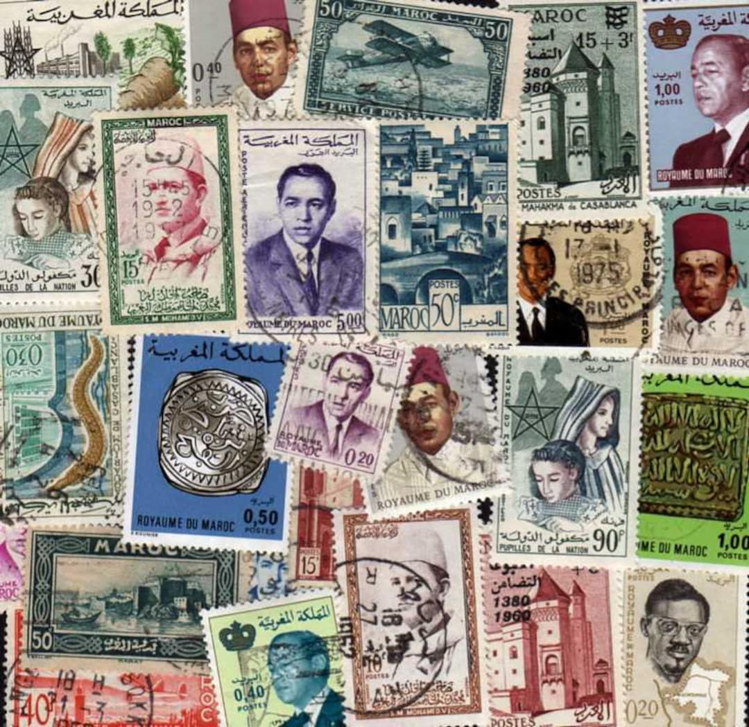 Lot 25 Diff. Morocco Stamps, Maroc, Morocco Postage Stamps, African ...
