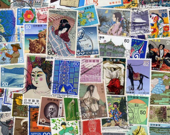 Japan Stamps,50 Diff, Japan Postage Stamps, Japanese Stamps, Japanese ...