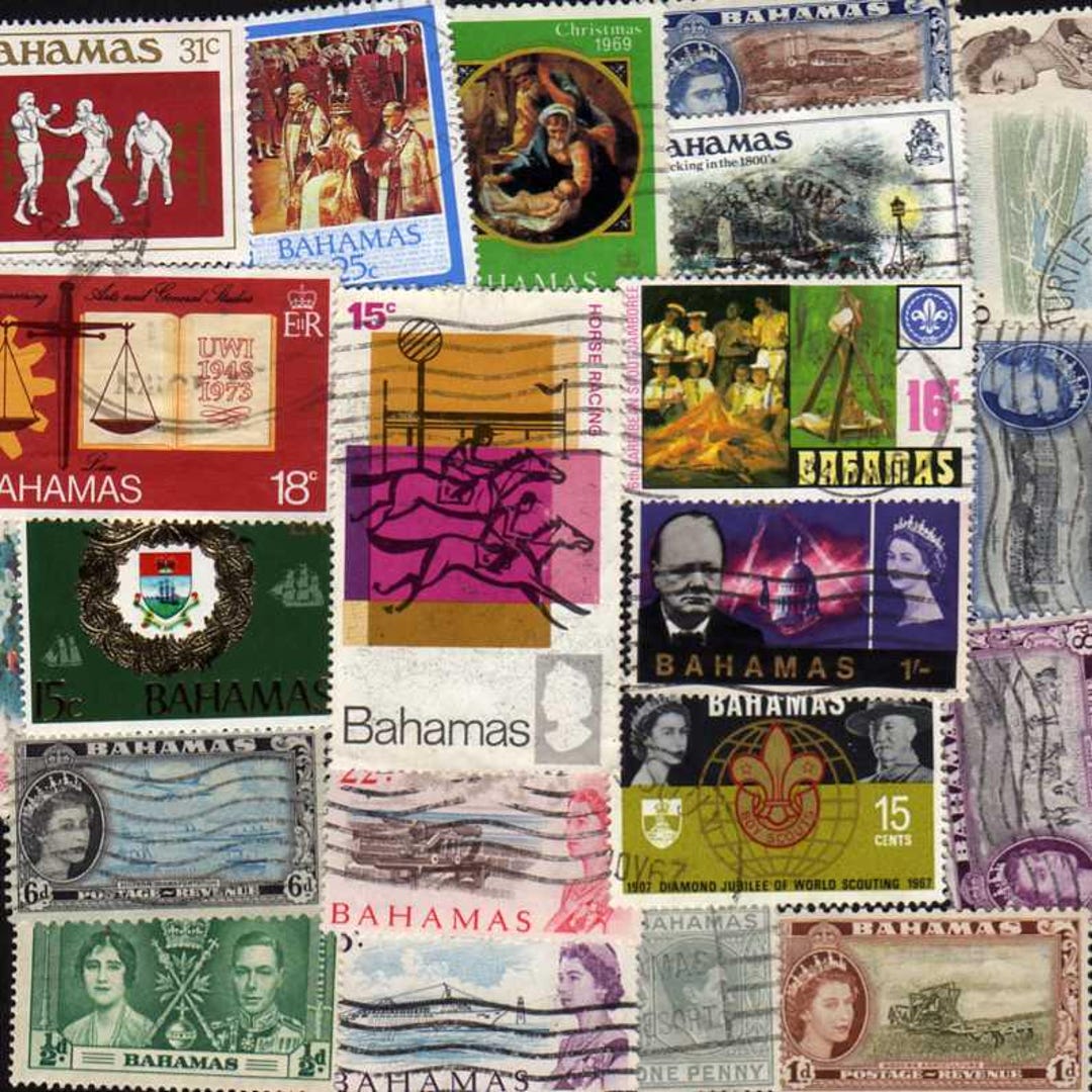 Bahamas Stamps,20 Diff, Bahamas, Postage Stamps, Bahamian Stamps ...