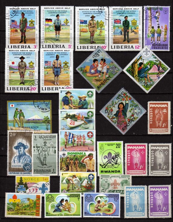 Lot Boy Scout Stamps Postage Stamps Scouting Stamps Boy - Etsy