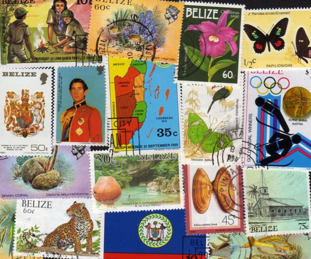Belize Stamps,20 Diff, Belize Postage Stamps, Belize Stamps, Belize ...